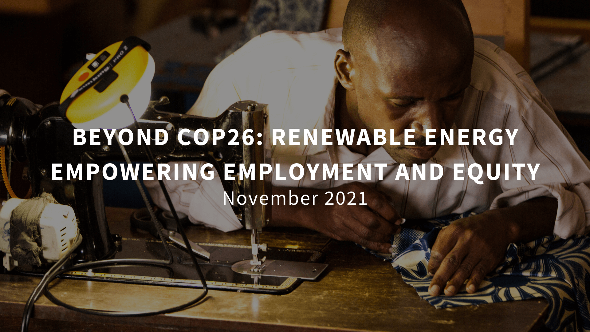 Beyond COP26: Renewable energy empowering employment and equity